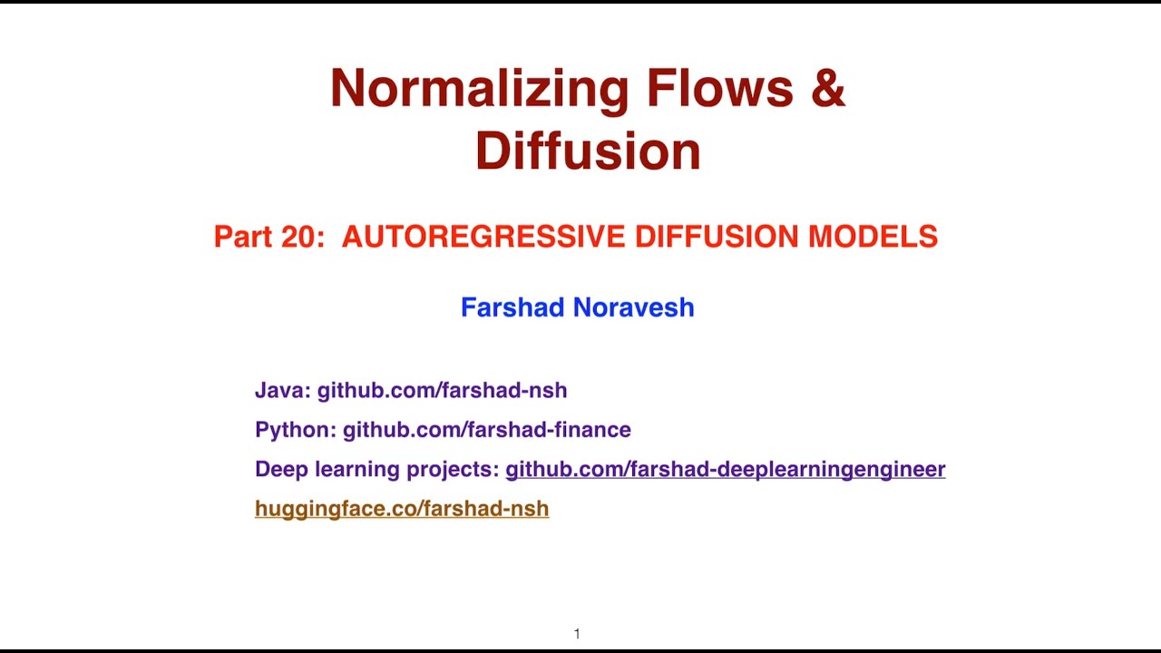 Part20: autoregressive diffusion models - YouTube