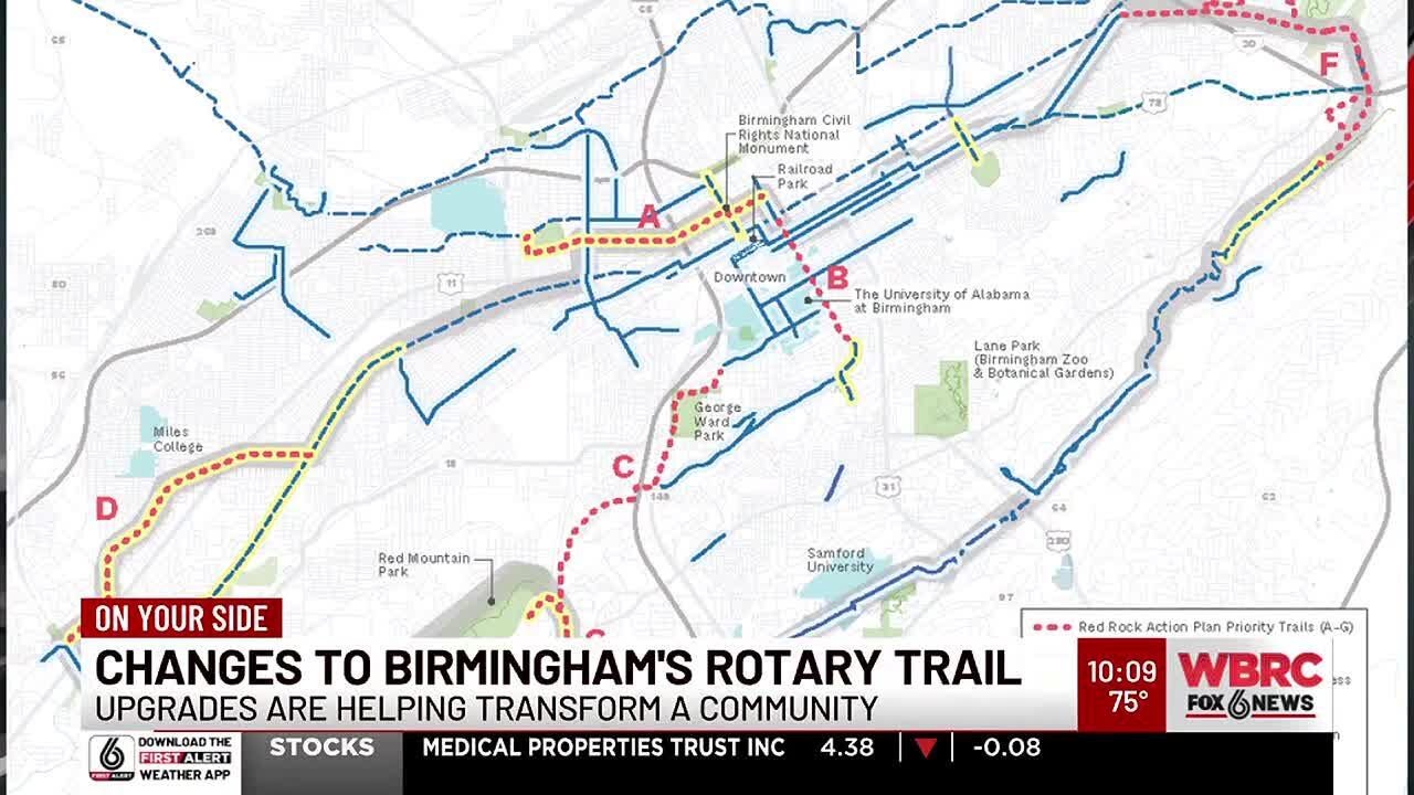 Changes to Birmingham's rotary trail - YouTube
