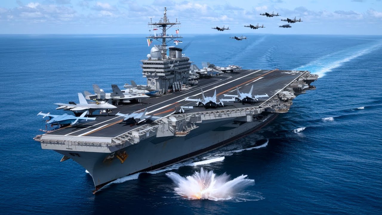 SECRET MIGHT of the World's Largest Aircraft Carrier Goes to War ...