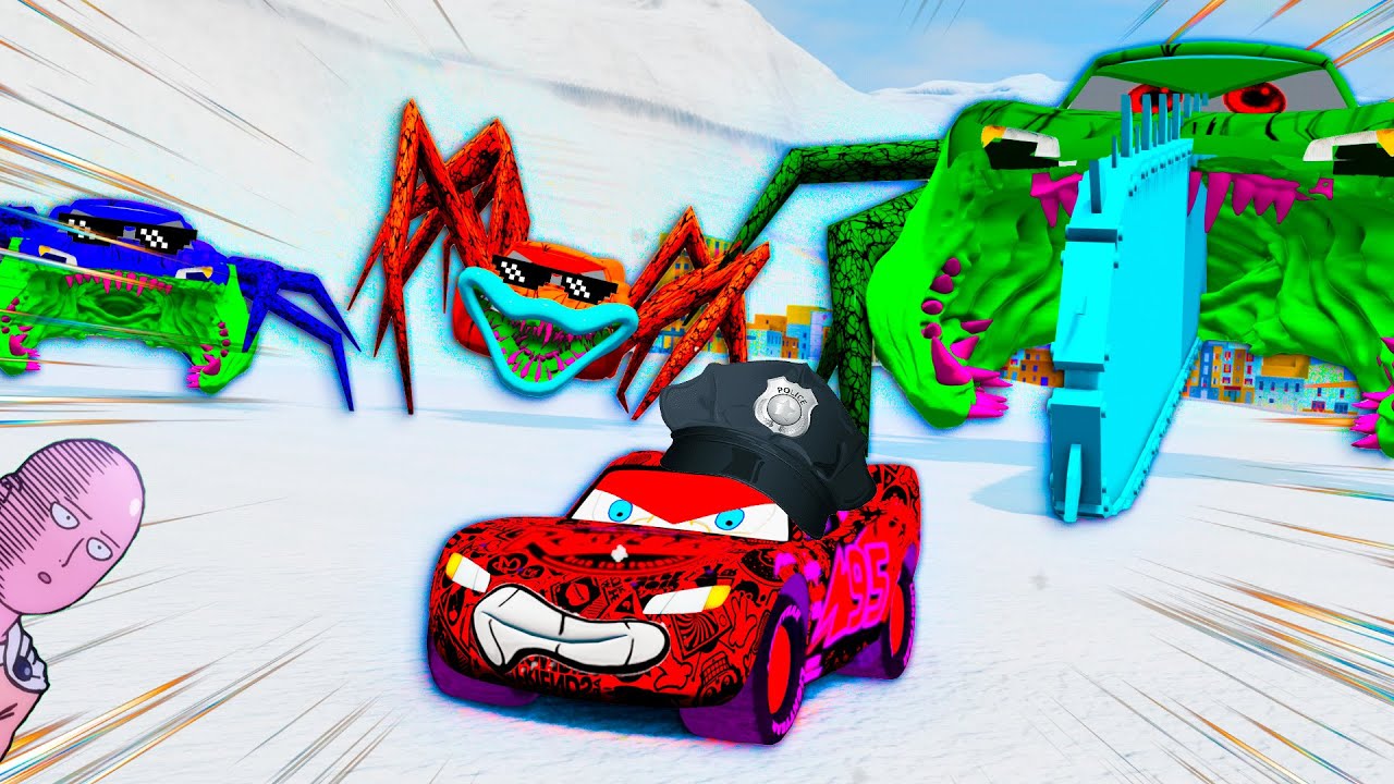 Spider Mayhem: Epic Compilation of Lightning McQueen's Great Escape ...