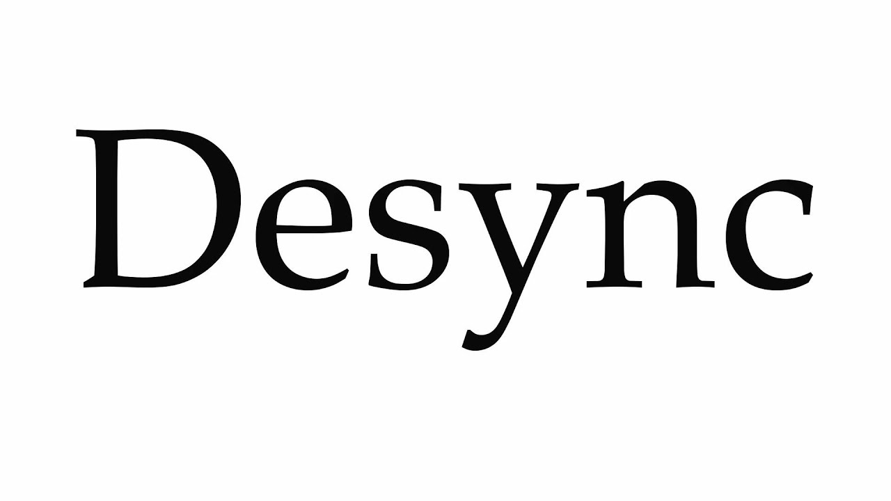 How to Pronounce Desync - YouTube