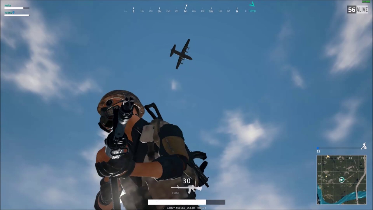PUBG - plane droping airdrop right above our heads - YouTube