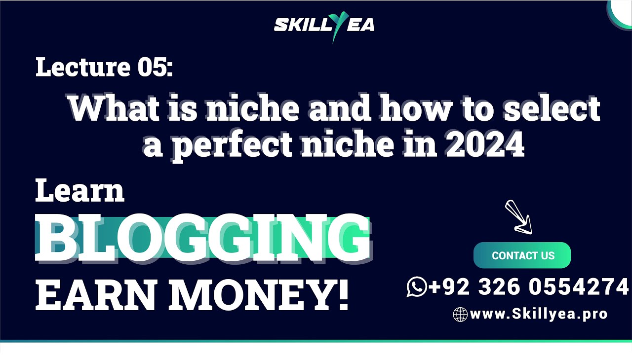 Blogging Lecture 05: What is niche and how to select a perfect niche in ...