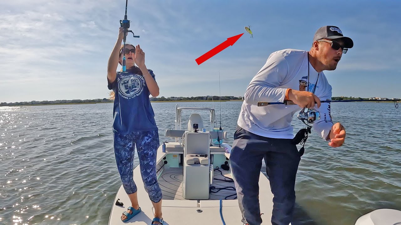 UNEXPECTED STRIKE- HOOKS FLY INCHES FROM OUR FACES!! - YouTube