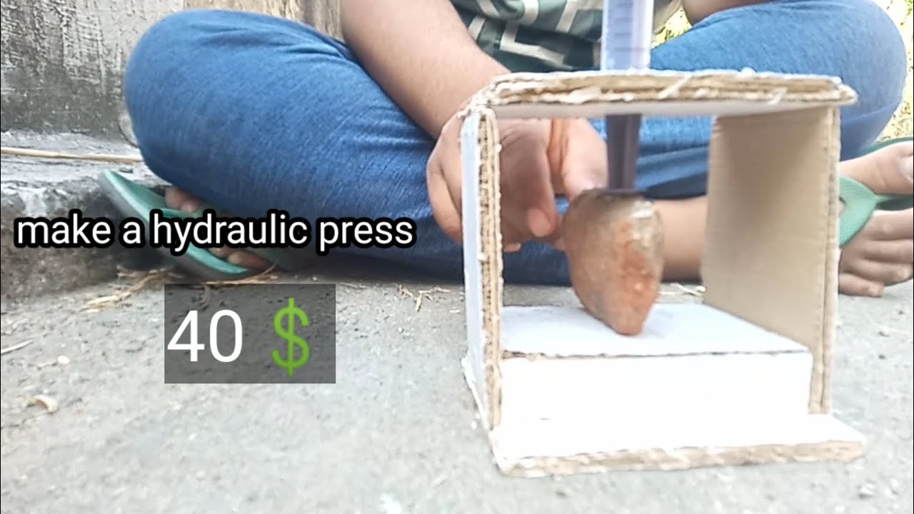 how make a hydraulic press - YouTube