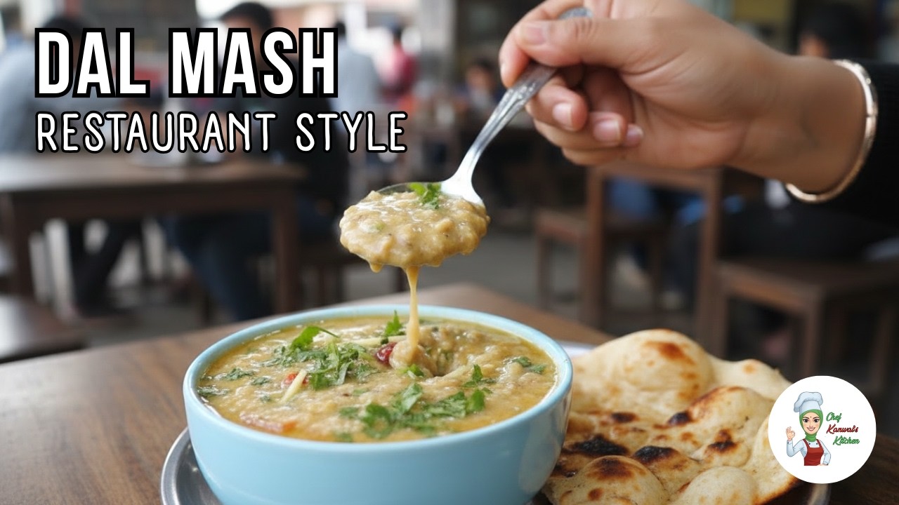 Dal Mash Recipe | Dhaba Style Creamy Split White Lentils (Daal Mash ...