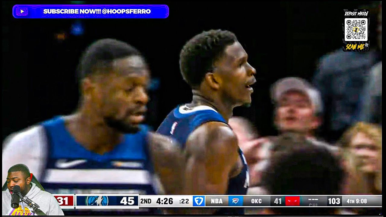 Ferro Reacts To Anthony Edwards TAUNTING Two Toronto Raptors At The ...