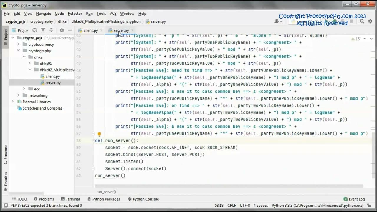 DHKE + Encryption + Python Prototype Project (members-only version) - YouTube