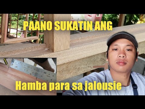 Paano mgsukat ng window jamb (hamba) para sa jalousie - YouTube