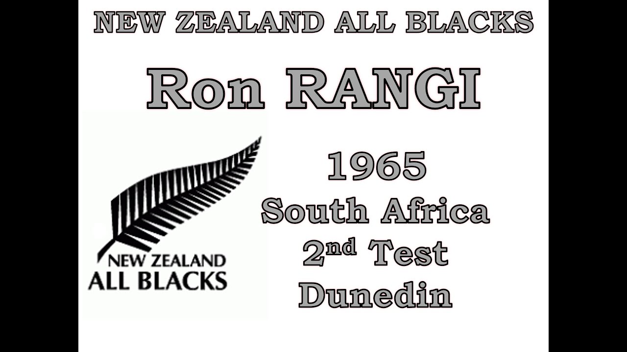 Ron Rangi - 1965 2nd Test against South Africa, Carisbrook, Dunedin ...