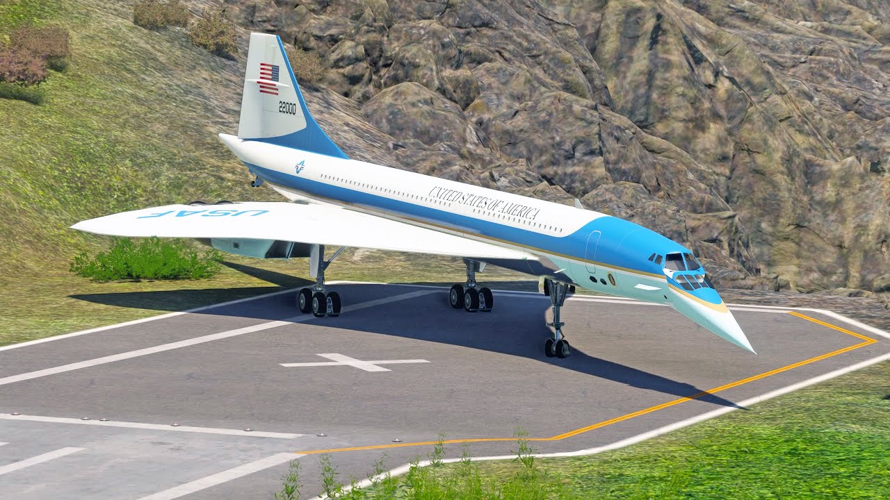 Very Rare! The Supersonic Plane US Air Force One Concorde Takeoff from ...
