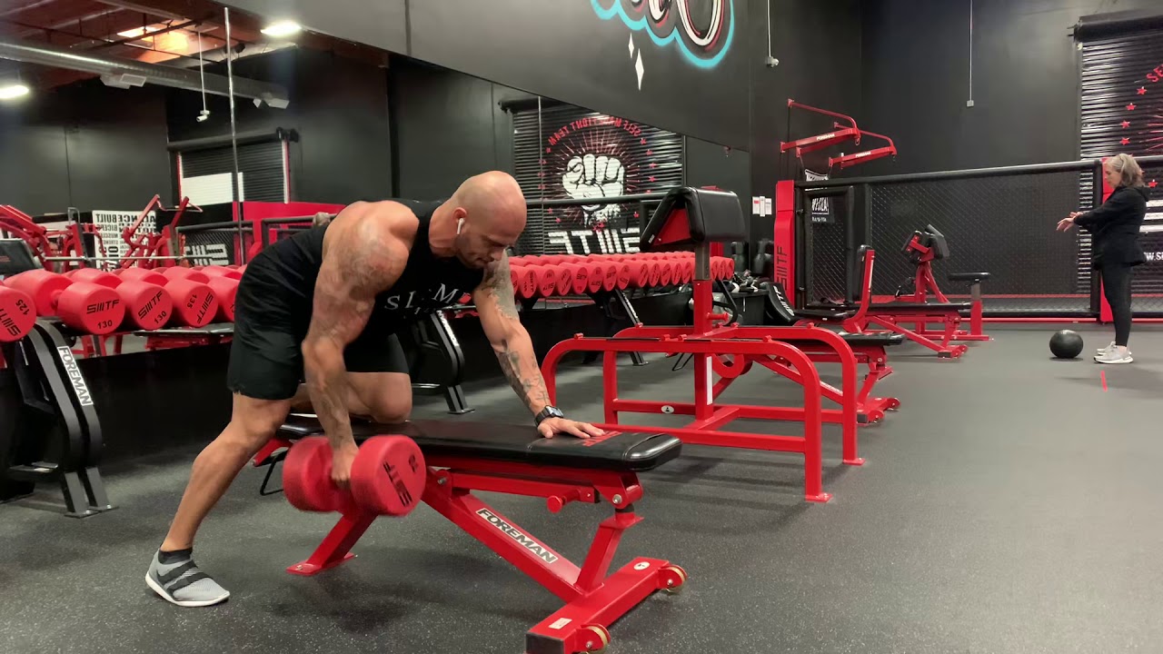 Bench Single Arm Row - YouTube