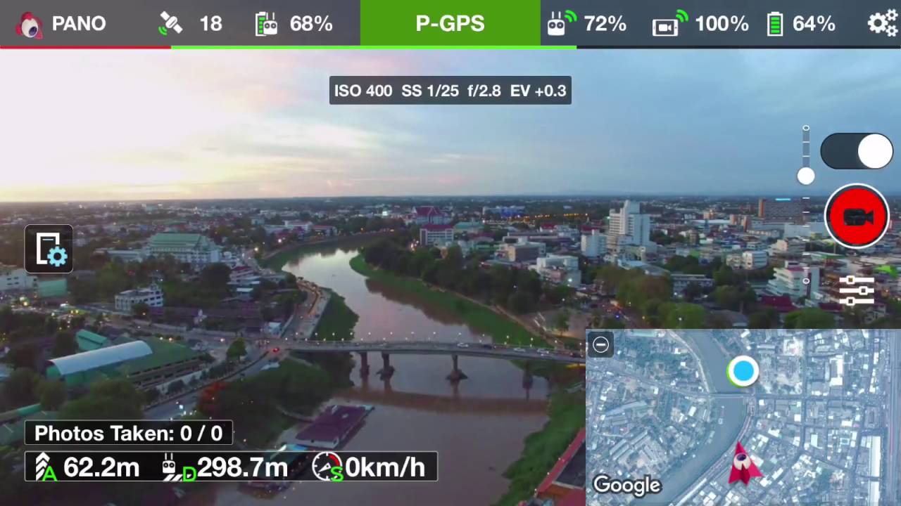 Test Litchi App by Phantom 3 Professional - Panorama Mode - YouTube