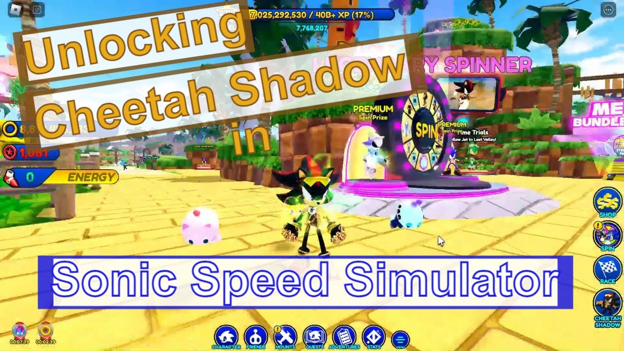 Unlocking Cheetah Shadow in Sonic Speed Simulator - YouTube
