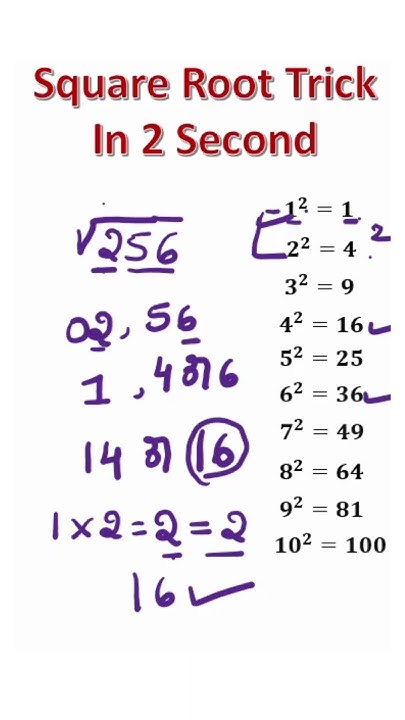 Easy Way To Find Square Root Value# Vedic maths Tricks to find square root value@K-SmartAcademy ...