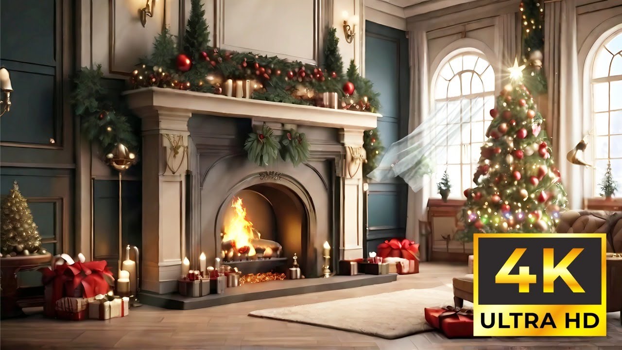 Christmas Fireplace 4K FULL HD (2 Hours) 🎄🔥 - YouTube