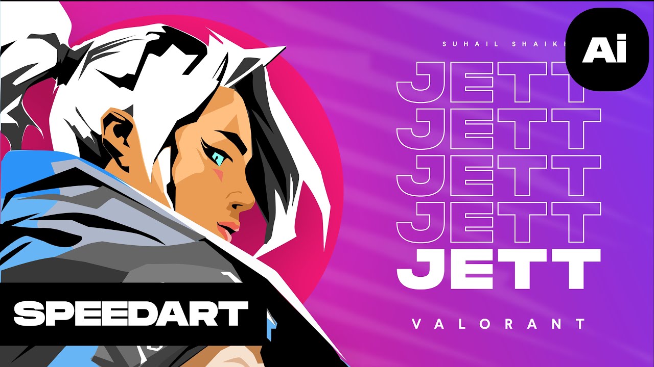 Vector Character Illustration Jett from Valorant | Suhail Shaikh ...