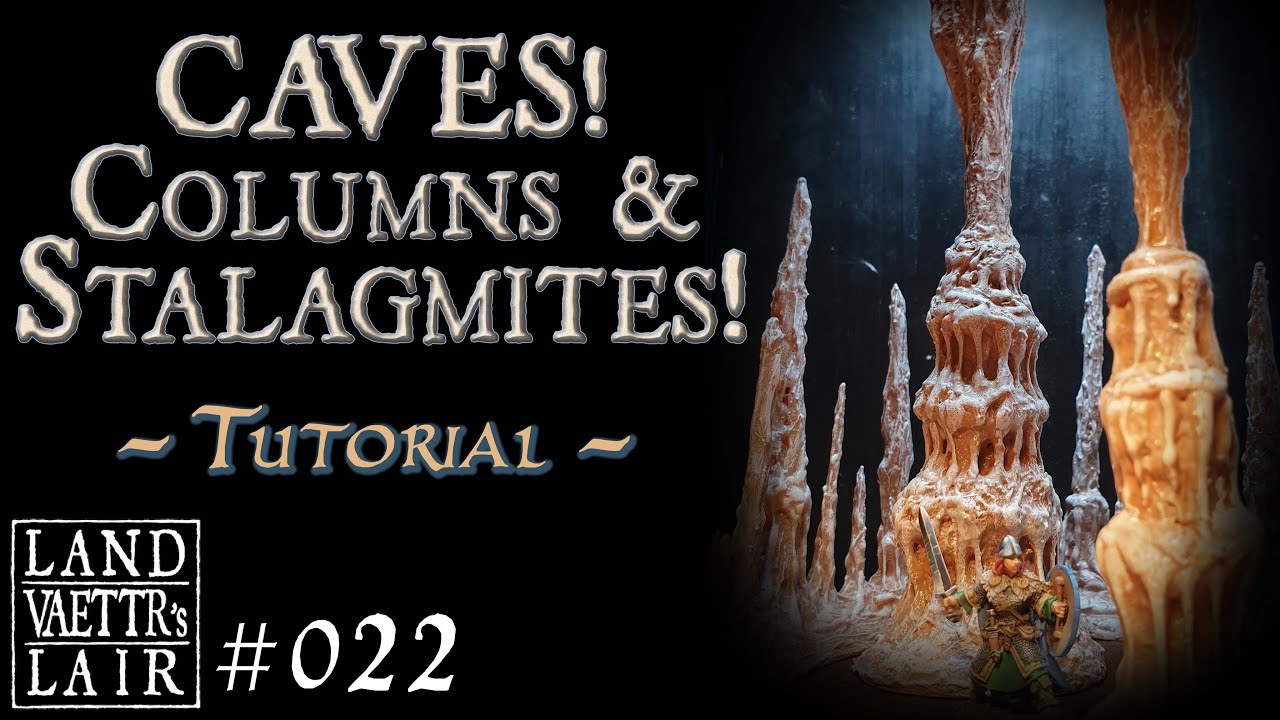 Crafting Cave Stalagmites and Columns (tutorial) for Tabletop RPG - YouTube