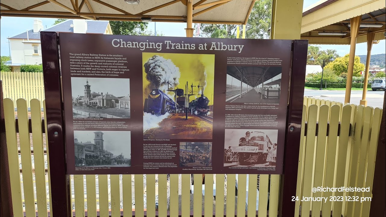 Sights and Sounds of Albury Railway Station NSW Australia 24th January ...