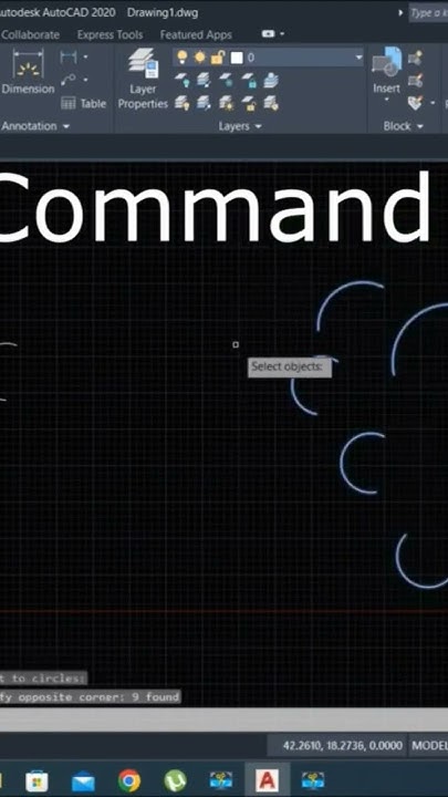Autolisp in autocad Convert all arcs to circles (close all arcs to circles) - YouTube