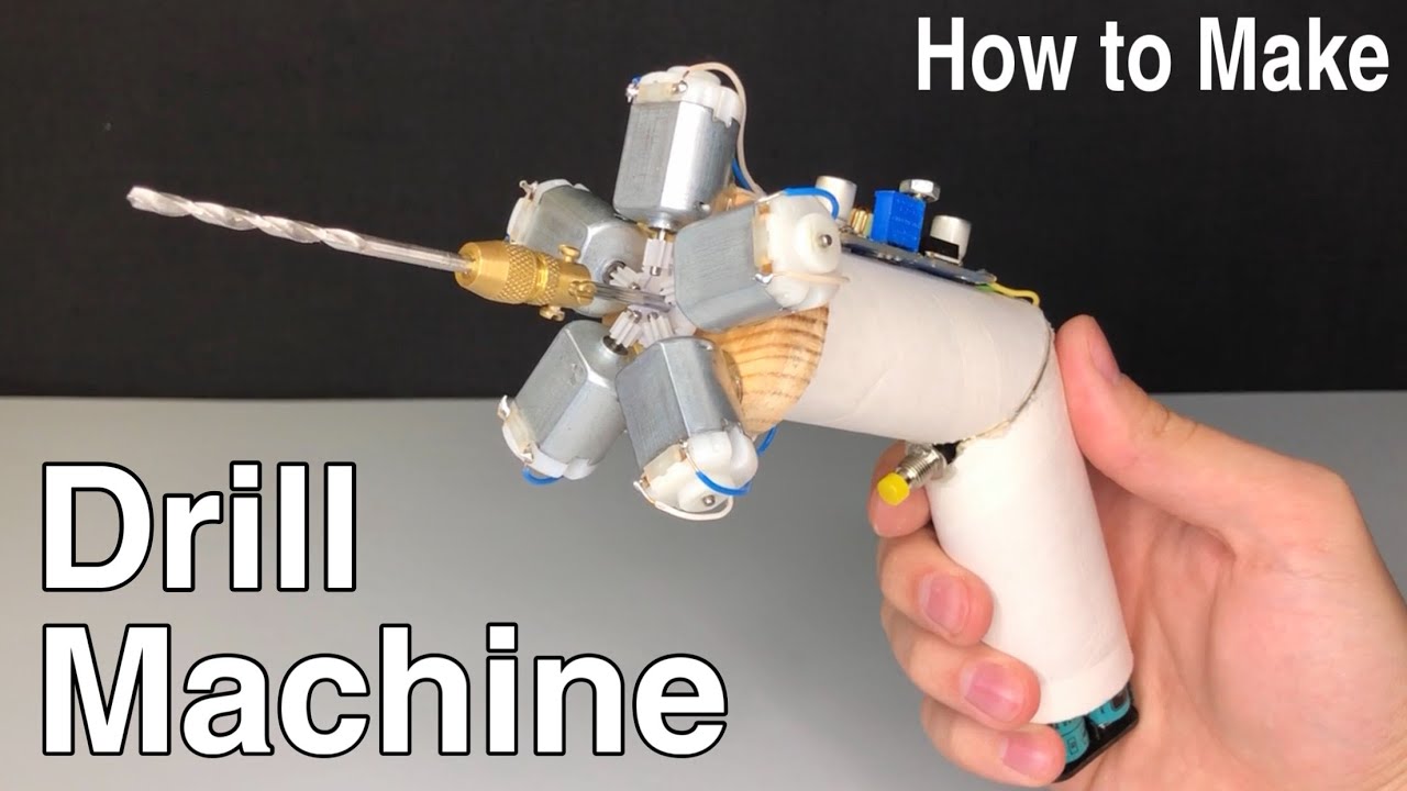 How to Make a Wonderful Drill Machine at Home - Powerful Mini 5 ...