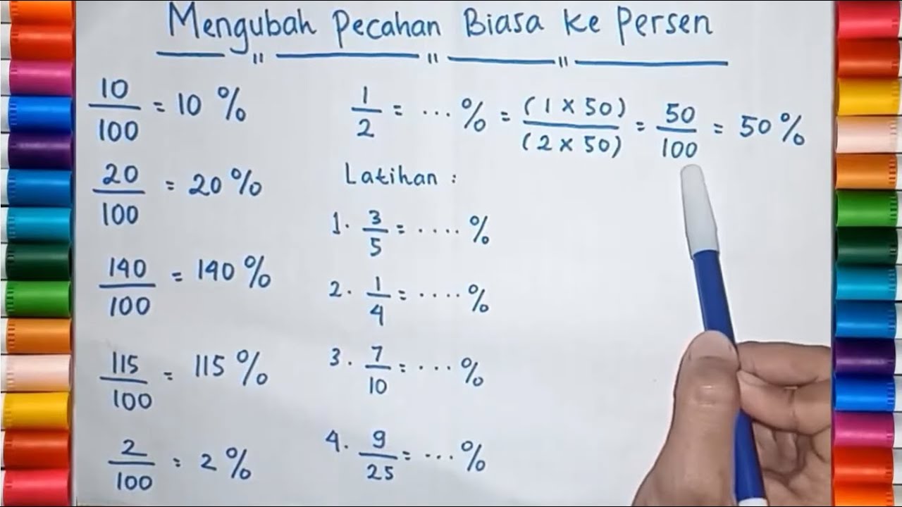 Belajar Matematika Sekolah Dasar | Cara Mengubah Pecahan Biasa Ke ...