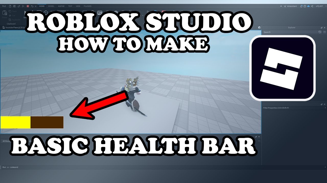 How to make a Basic Health Bar | Roblox Studio Tutorial 2025 - YouTube