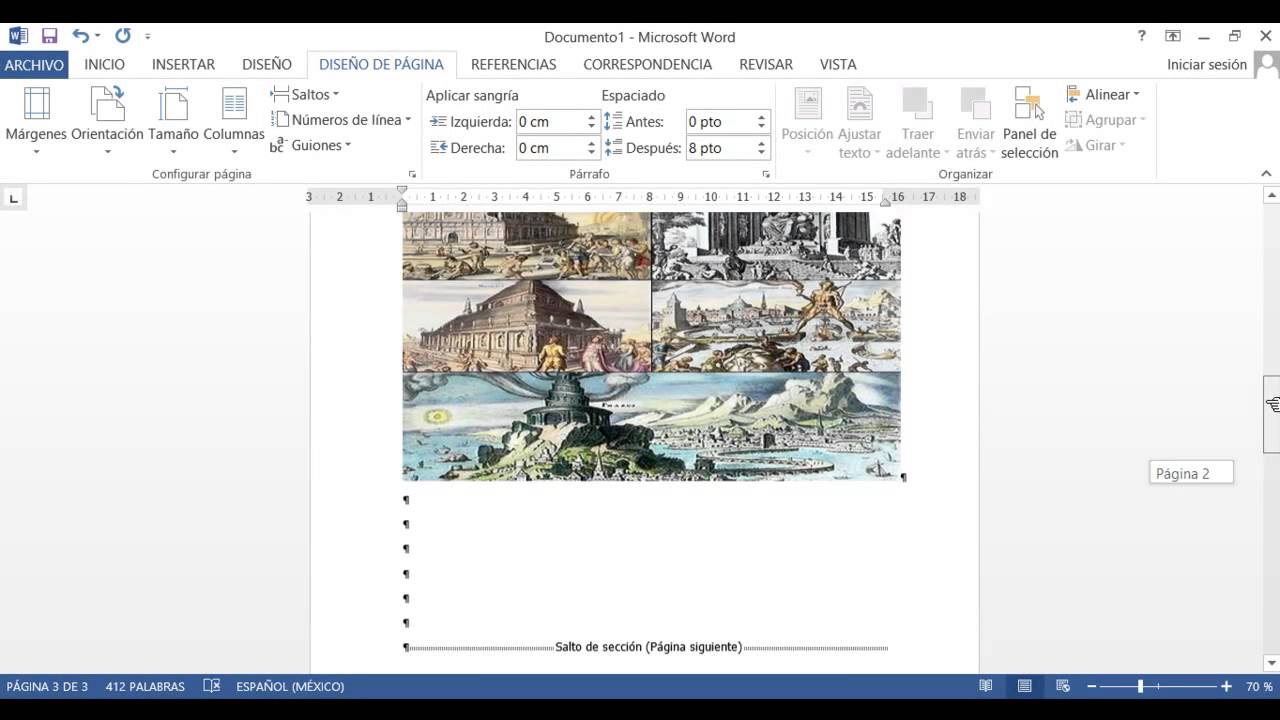 como convertir una hoja en horizontal word 2013 - YouTube