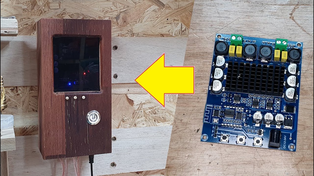 작업실용 벽걸이 앰프 만들기 bluetooth amp module case diy - YouTube