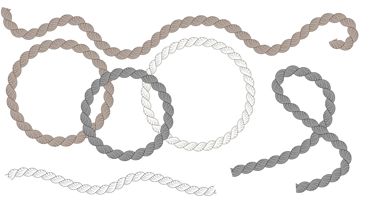 how to create rassi in illustrator | Create Rope in Adobe Illustrator ...