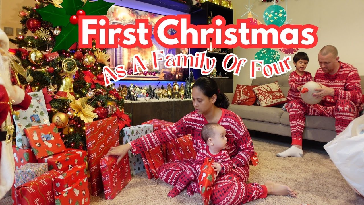 First Christmas as a Family of 4 | Chaotic Christmas morning - YouTube