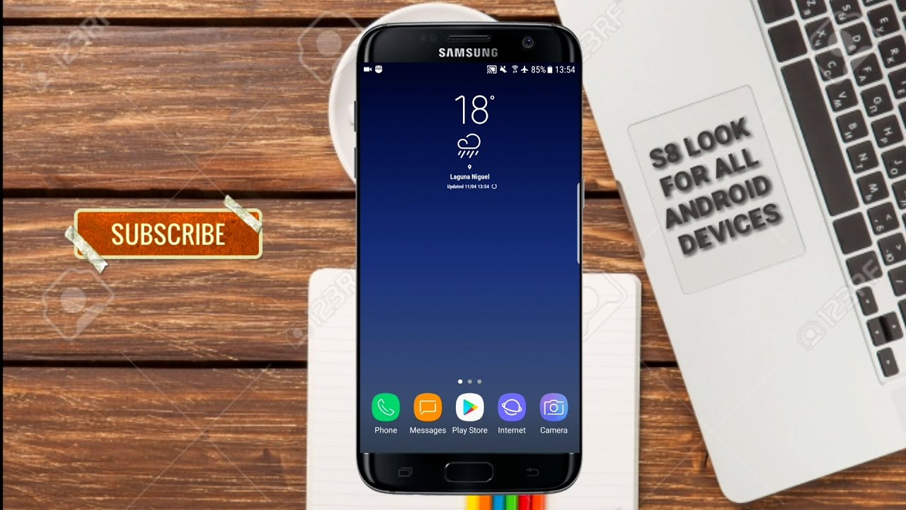 How To make my Android Phone LOOK Like GALAXY S8 - SStech - YouTube
