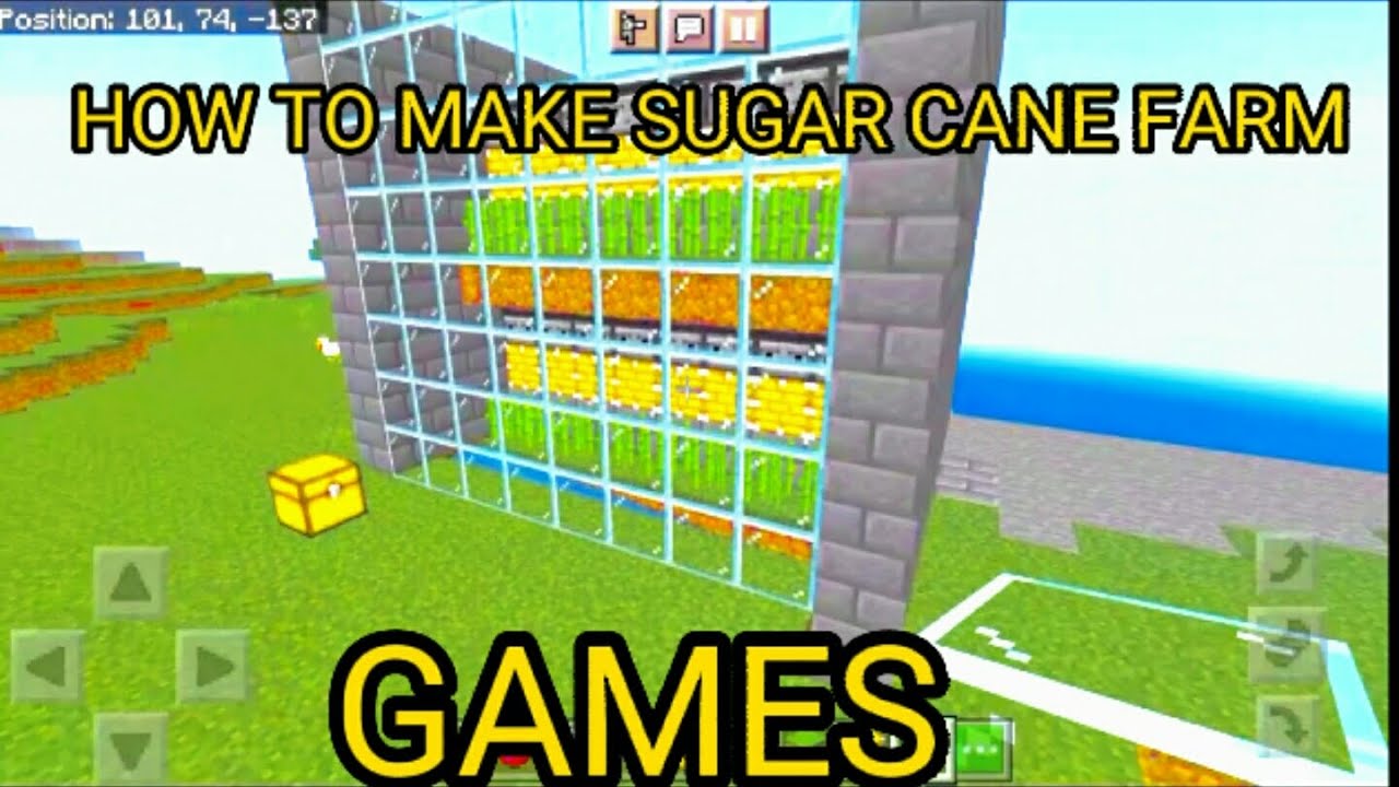 HOW TO MAKE SUGAR CANE FARM IN MINECRAFT POCKET EDITION | MCPE - YouTube