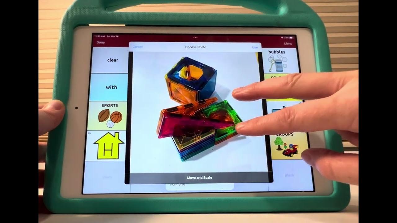 Touch Chat Word Power AAC/SGD Importing Pictures - YouTube