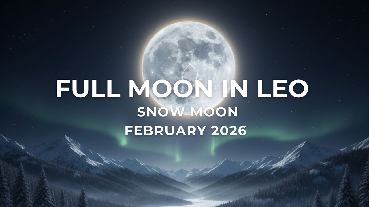 Full Moon February 2026 🌕 Leo Snow Moon | Release, Heal & Reset Energy ...