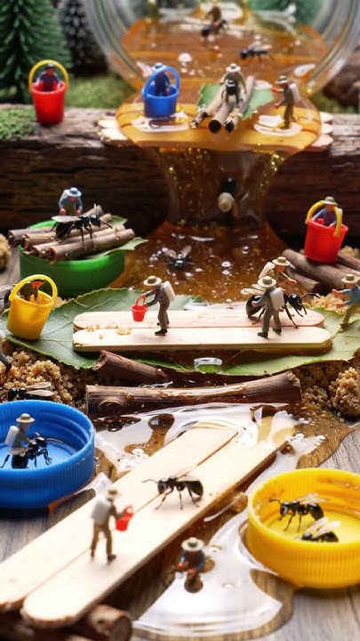 Tiny Beekeepers Save a Giant Honey Spill - YouTube