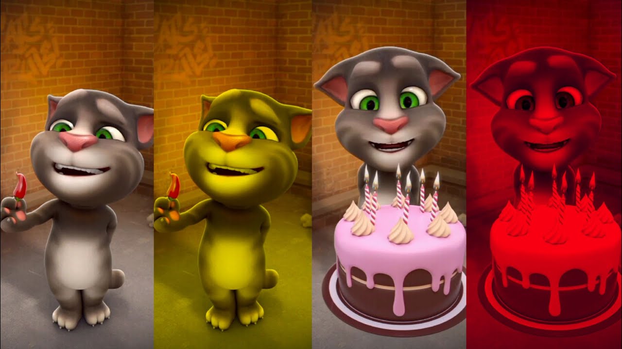 TALKING TOM Learning Colors Effects | Funny Movement Gameplay | Part ...