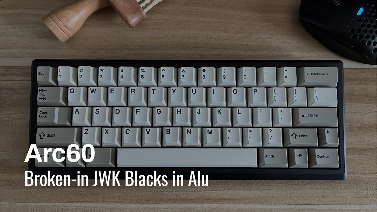 Vertex Arc60 w/ Lubed and Filmed Broken-in JWK Black (Sound Test) - YouTube