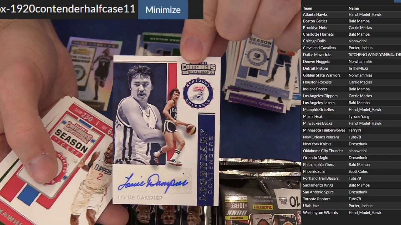2019 20 Contenders Half Case #11 LBB - YouTube