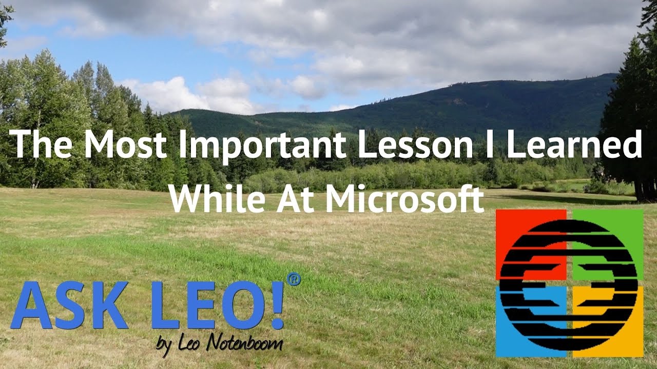 The Most Important Lesson I Learned While at Microsoft - YouTube