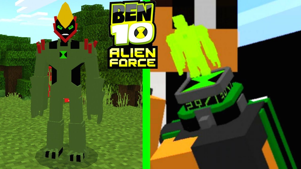 INCRÍVEL!! ADDON DE BEN 10 ALIEN FORCE NO MINECRAFT PE! - YouTube