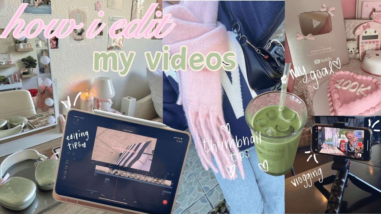 how I edit my aesthetic vlogs tips for intros, music, text & more - YouTube