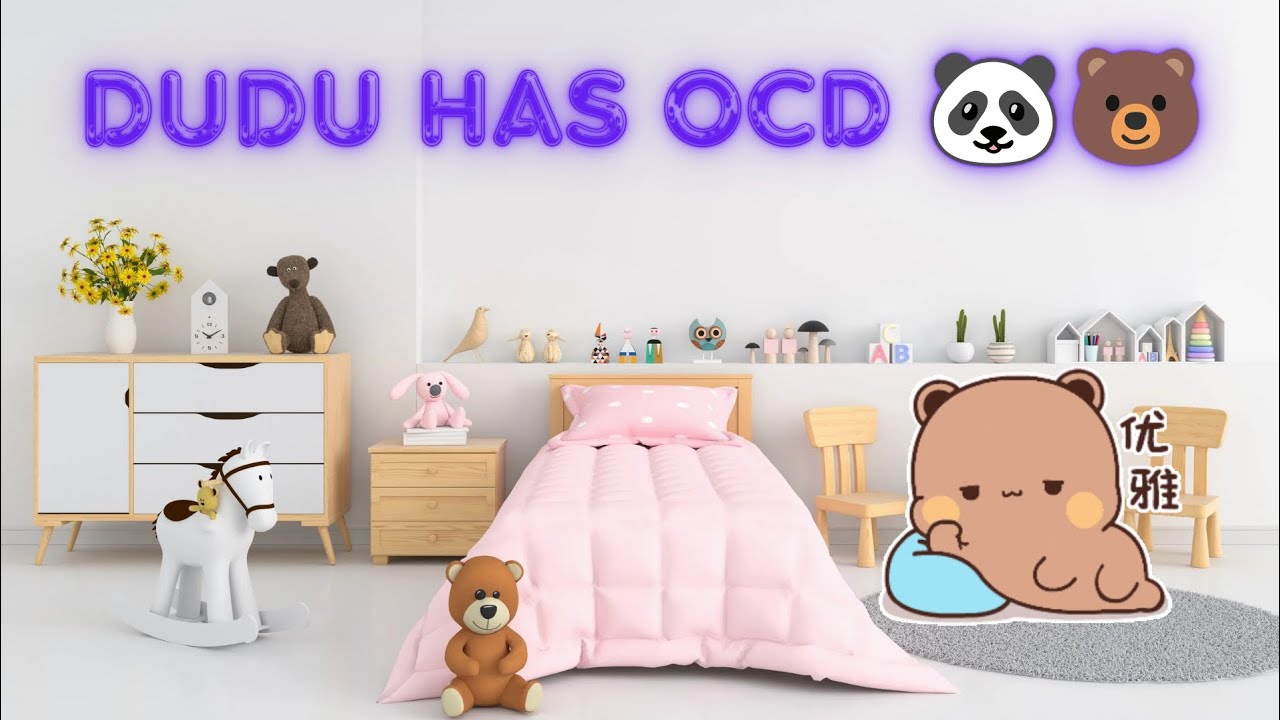 BUBU IS SCARED OF DUDU 🐼🐻 FIND OUT WHY👀#ocd #cleaning #cute # ...