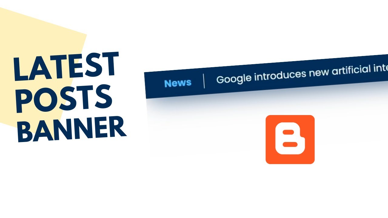 Display Latests Posts As News Ticker In Blogger Website - YouTube
