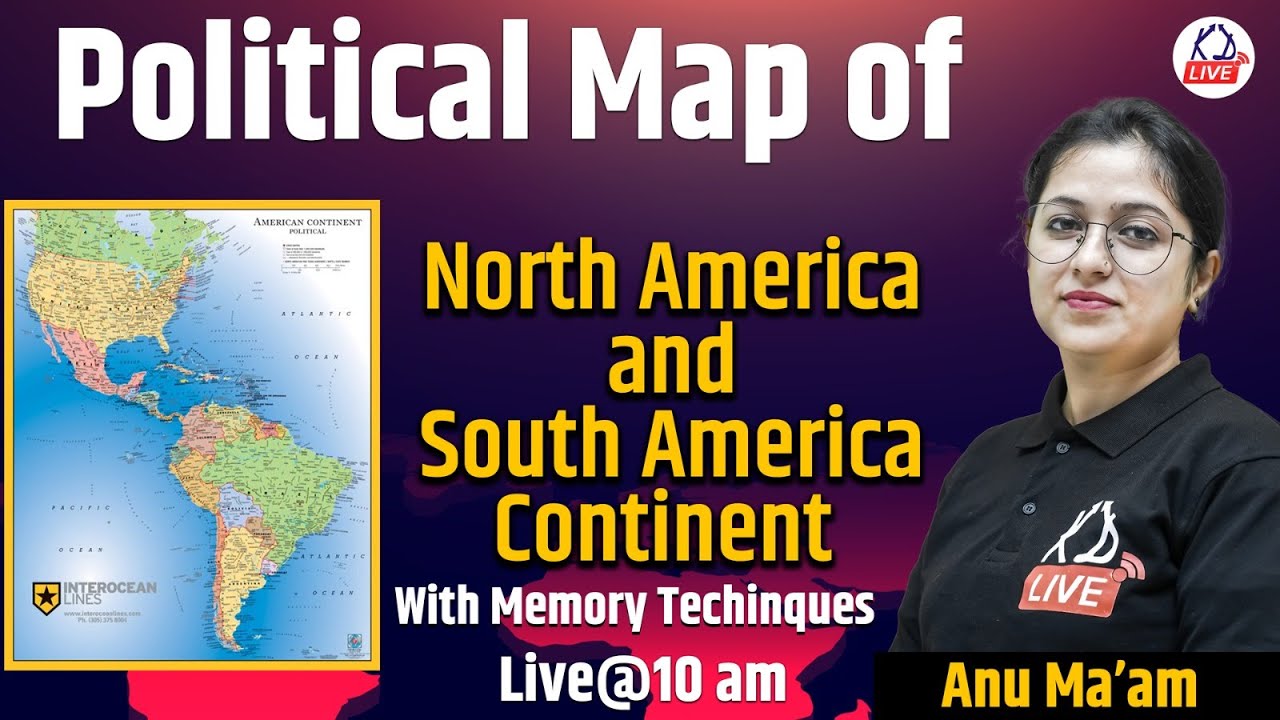 Political Map Of North America & South America Continent With Memory Techinques | By Anu Mam ...