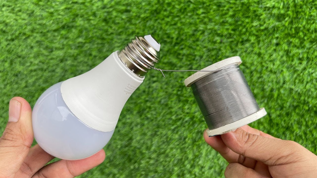 use a tin wire soldering iron and your LED will light up again - YouTube