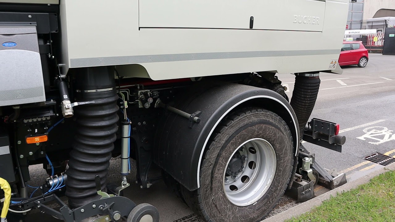Bucher Municipal V80 Road Sweeper - BACK-TO-BLACK - YouTube