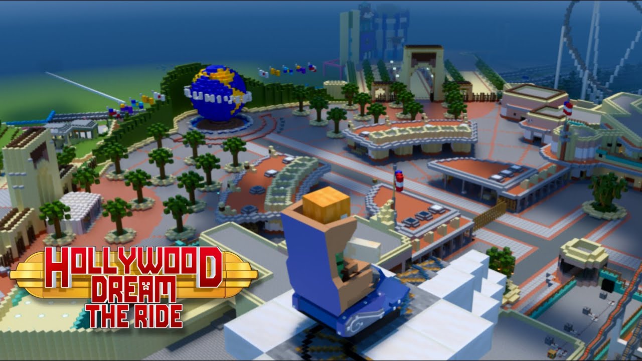 【Minecraft】USJ再現『ハリウッド・ドリーム・ザ・ライド』 - YouTube