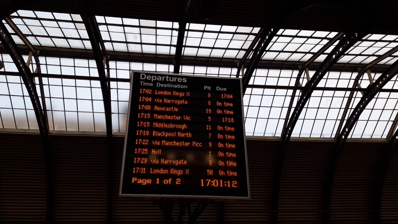 Destination Boards At York. - YouTube
