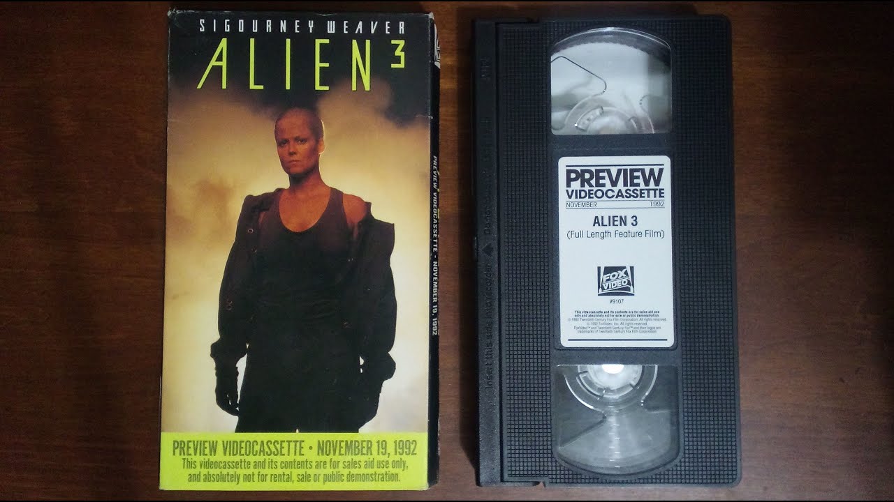 VHS HORROR - Alien 3 - Preview Videocassette Marketing Trailer - YouTube